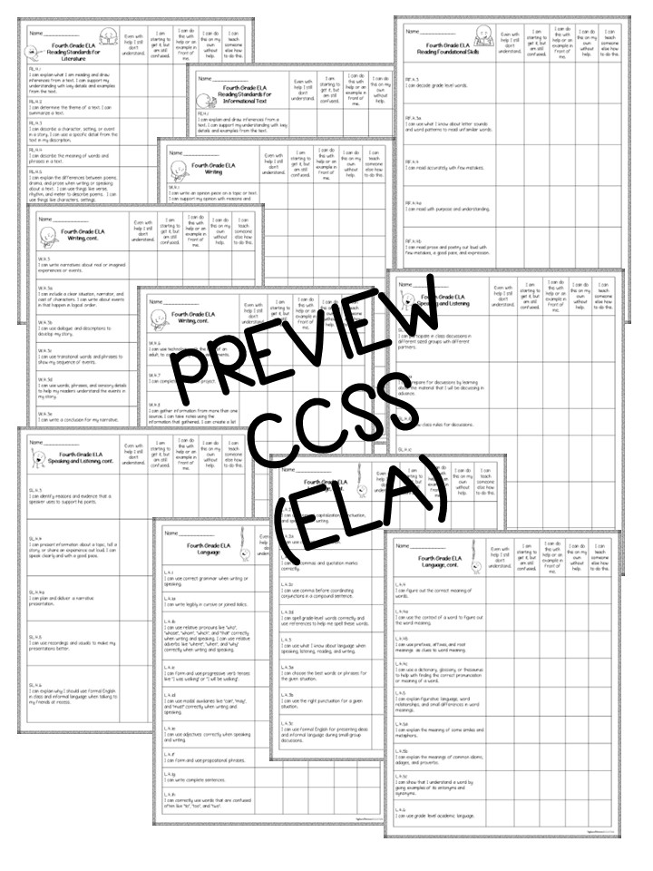 Fourth Grade Standards Checklist | Made By Teachers