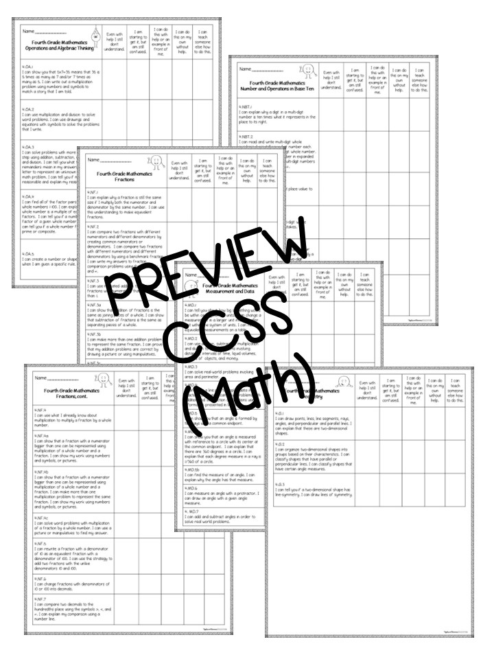 Fourth Grade Standards Checklist | Made By Teachers