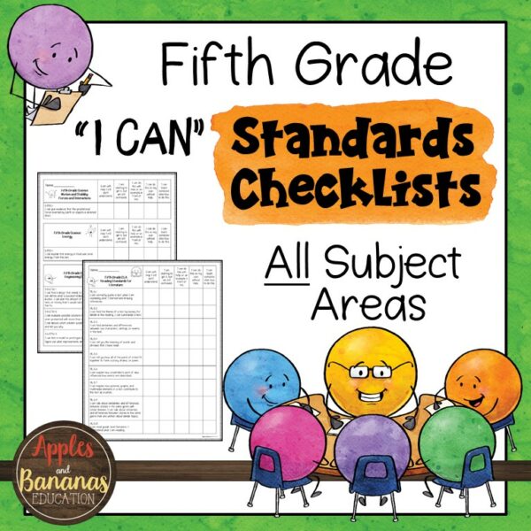 Fifth Grade Standards Checklist | Made By Teachers