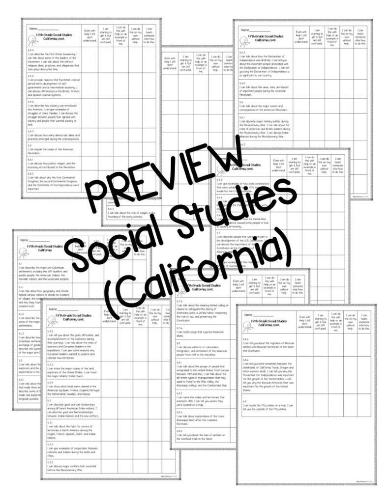 Fifth Grade Standards Checklist | Made By Teachers