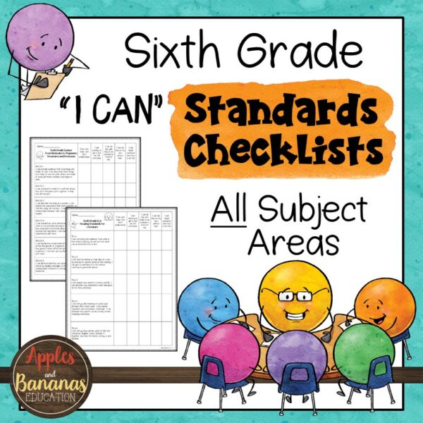 Sixth Grade Standards Checklist | Made By Teachers