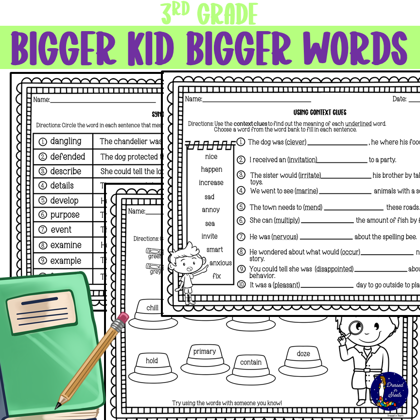 3rd Grade Bigger Kid Bigger Words | Made By Teachers