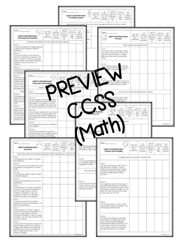 Eighth Grade Standards Checklist | Made By Teachers
