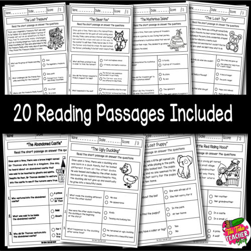 Reading Comprehension Passages - First Grade | Made By Teachers