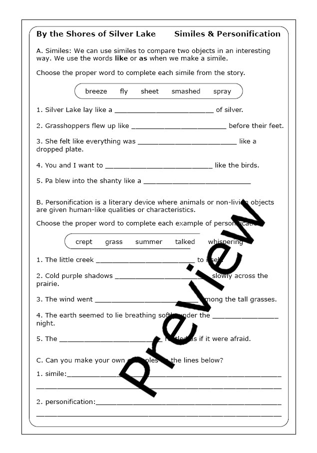 Laura Ingalls Wilder "By the Shores of Silver Lake" worksheets | Made ...