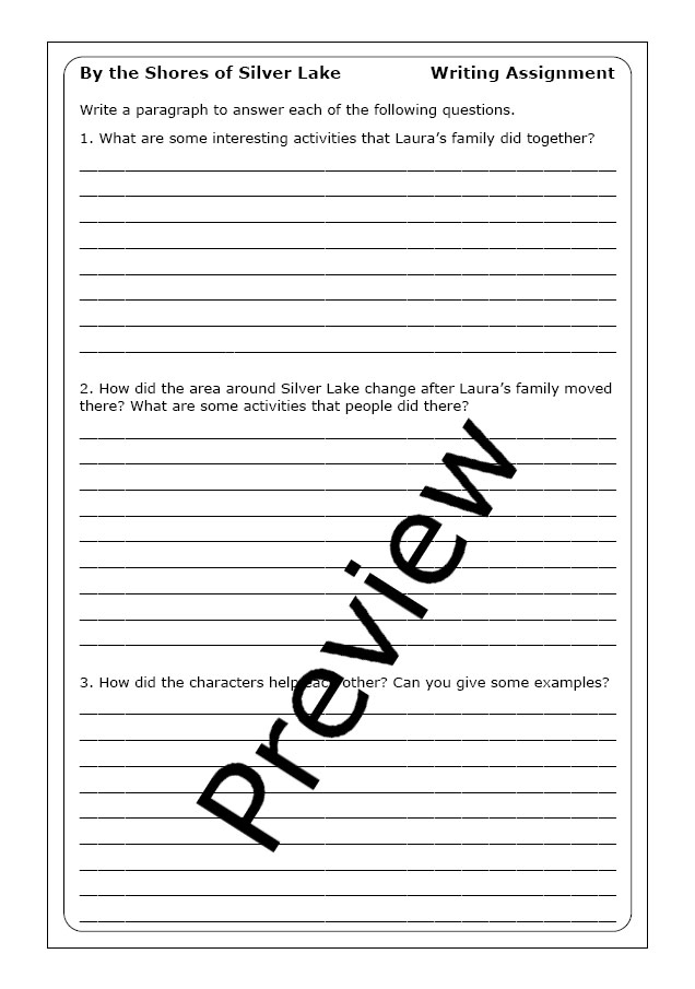 Laura Ingalls Wilder "By the Shores of Silver Lake" worksheets | Made ...