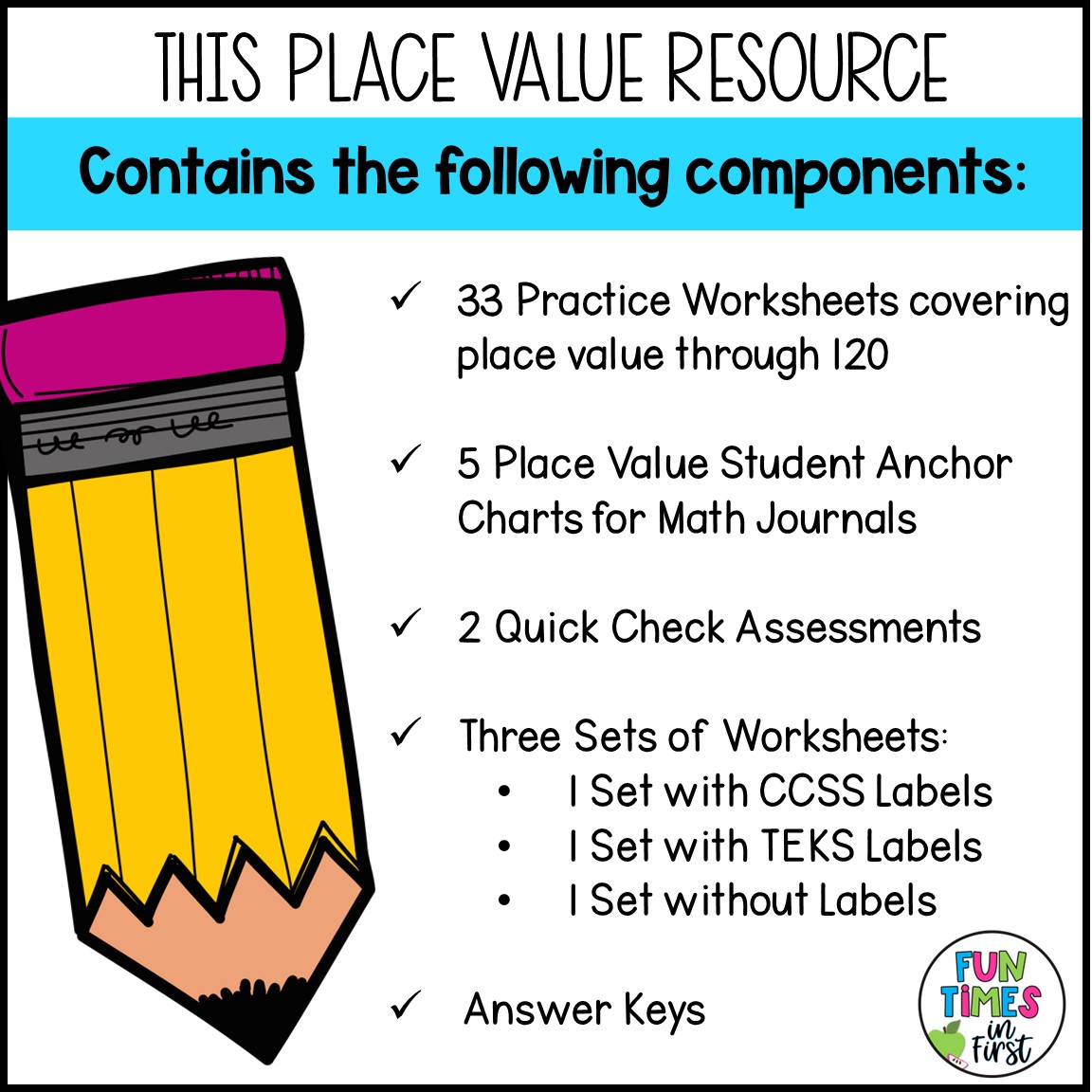 First Grade Place Value NO PREP Worksheets - No Prep Place Value - Tens ...