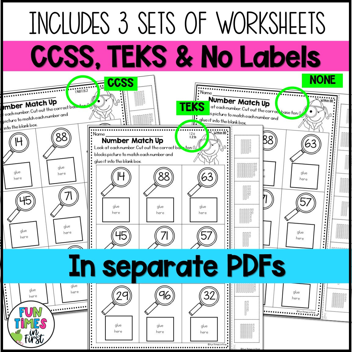 First Grade Place Value NO PREP Worksheets - No Prep Place Value - Tens ...