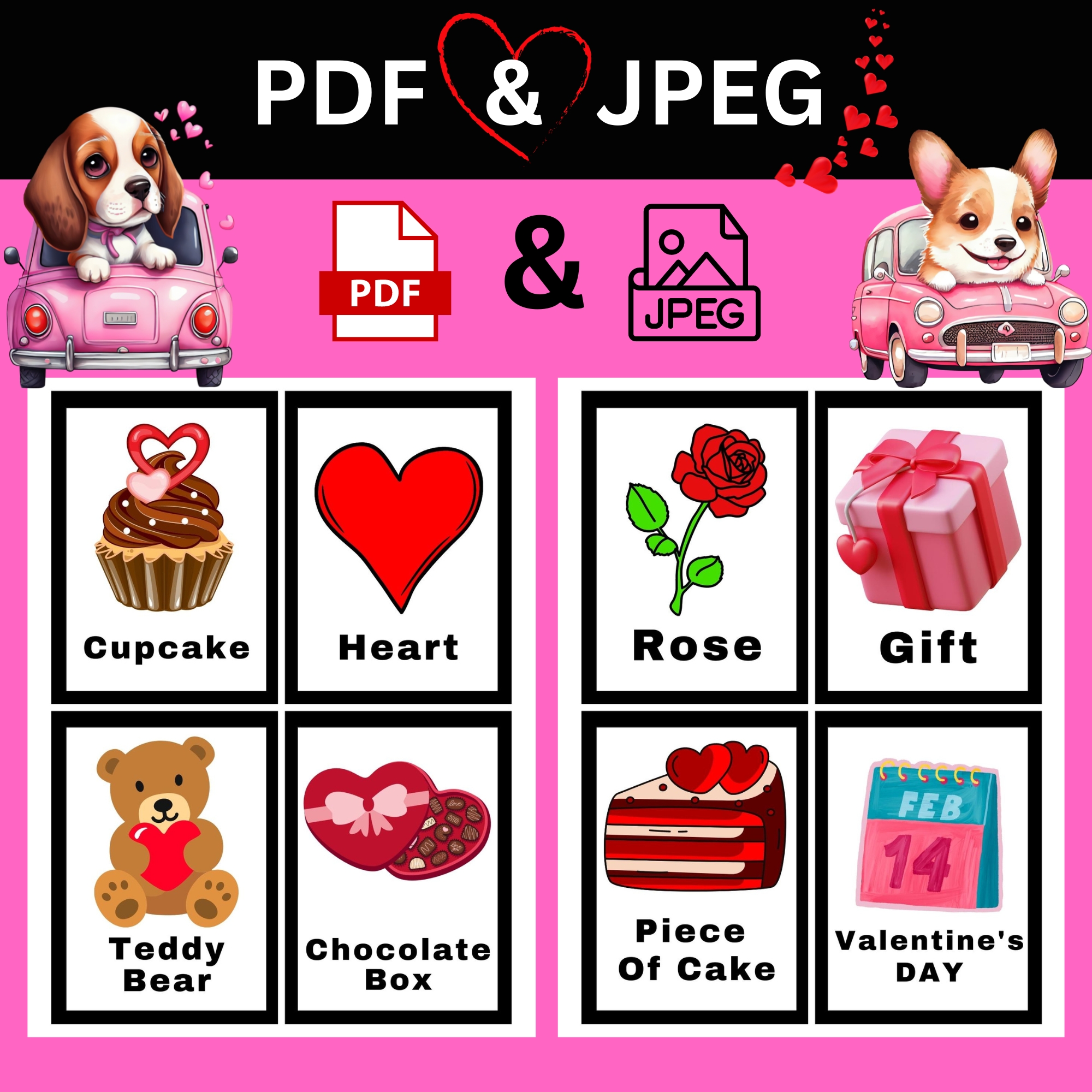 DOLLAR DEAL ! Valentine's Day Vocabulary Flash Cards for PreK & K ...