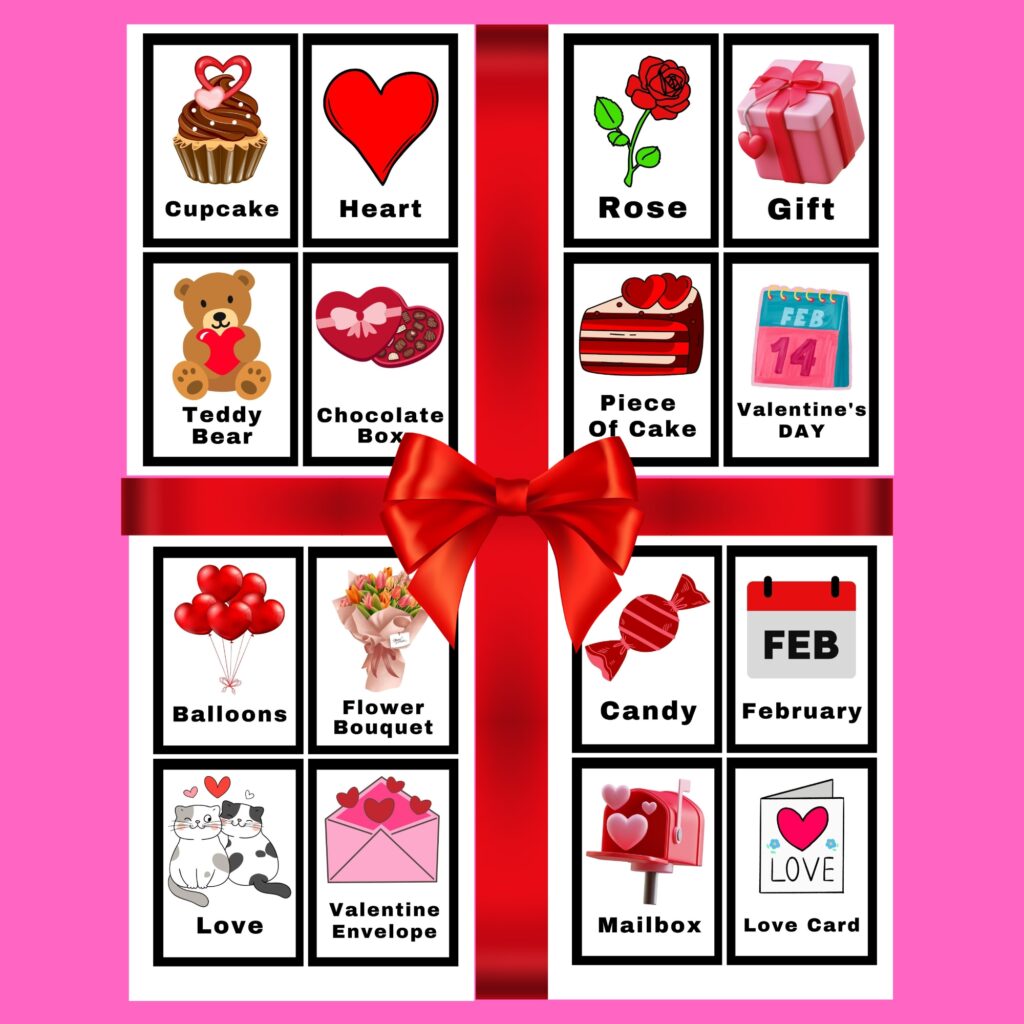 DOLLAR DEAL ! Valentine's Day Vocabulary Flash Cards for PreK & K ...
