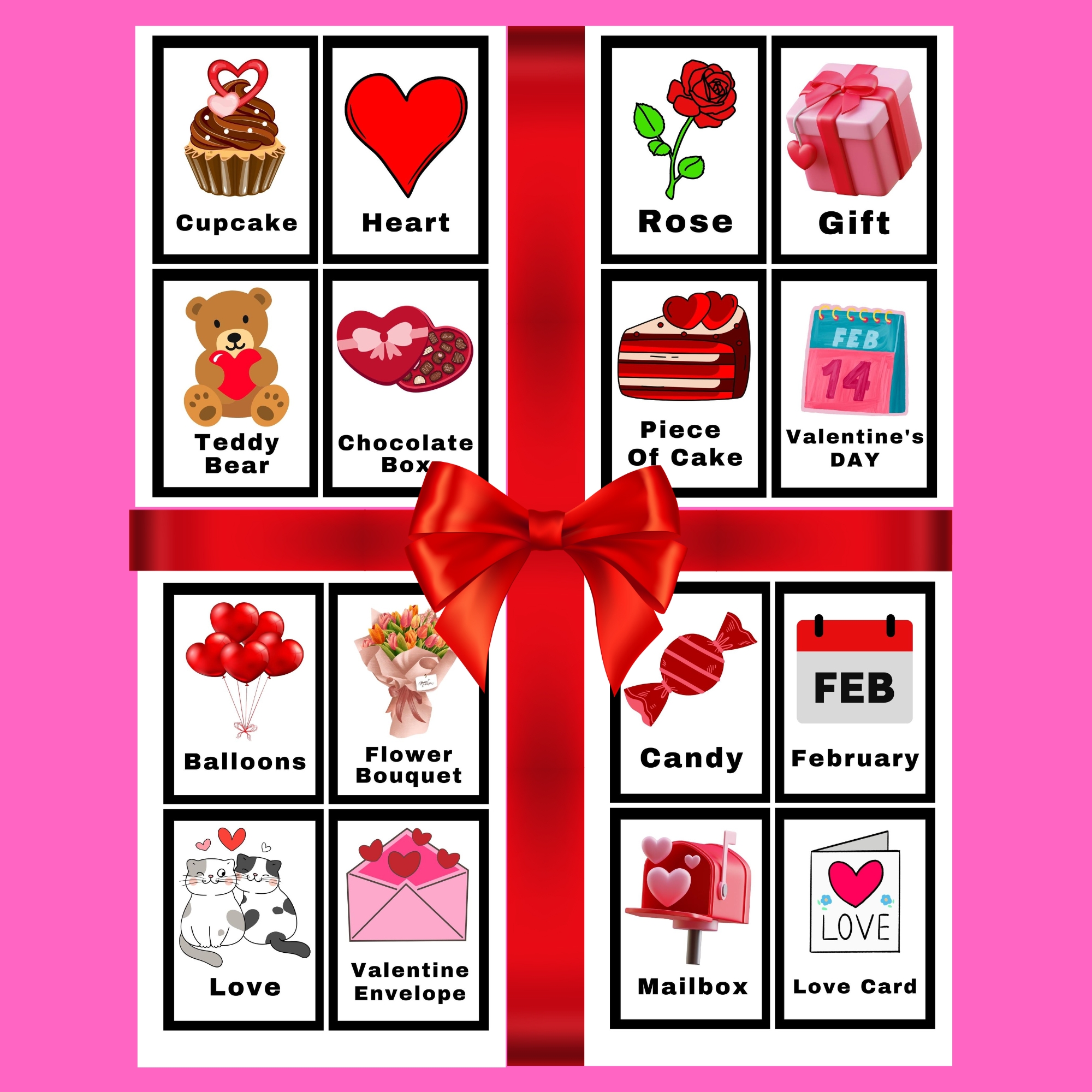 DOLLAR DEAL ! Valentine's Day Vocabulary Flash Cards for PreK & K ...