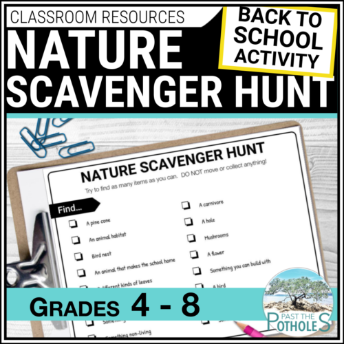 Back to School Activities: Nature Scavenger Hunt - Spring or Fall ...