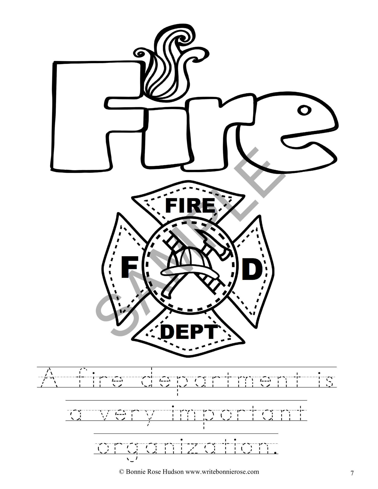 Fire Safety, Fighting, and Prevention Coloring Book-Level B | Made By ...