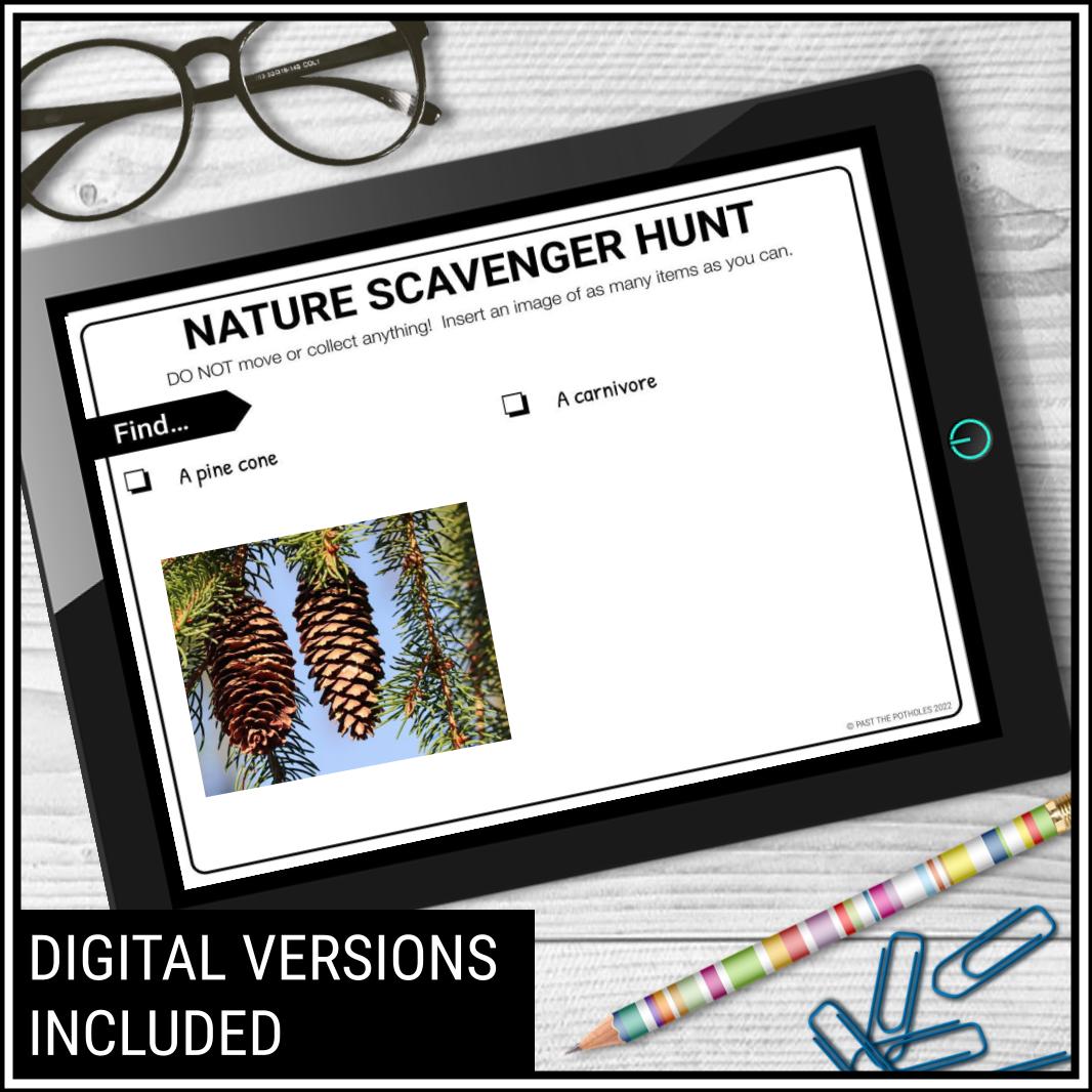 Back to School Activities: Nature Scavenger Hunt - Spring or Fall ...
