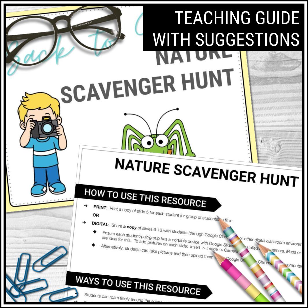 Back to School Activities: Nature Scavenger Hunt - Spring or Fall ...