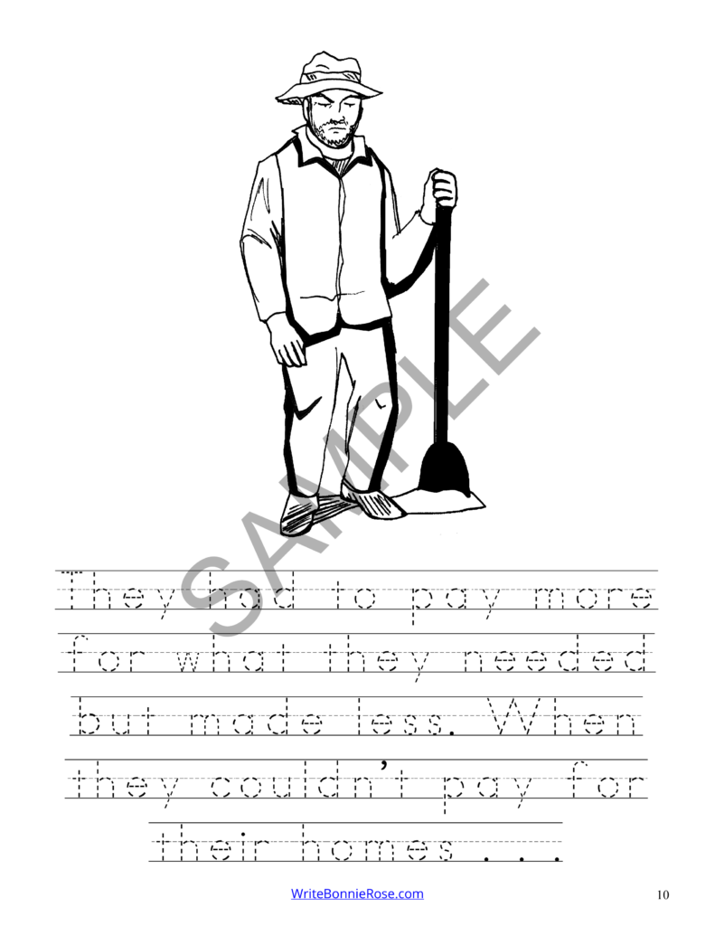 Story of the 1930s in America Coloring Book-Level B | Made By Teachers