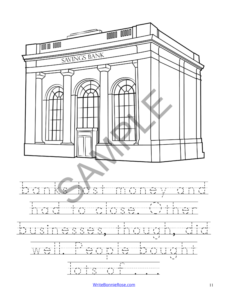 Story of the 1930s in America Coloring Book-Level B | Made By Teachers