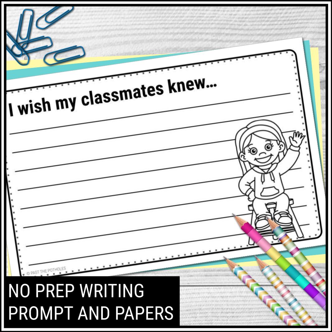 Back to School: First Week of School Writing Prompts "I Wish My Teacher ...
