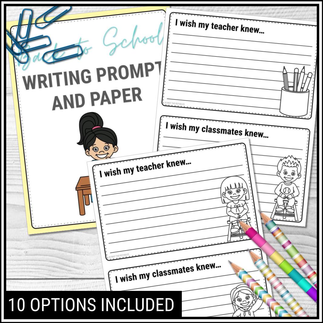 Back to School: First Week of School Writing Prompts "I Wish My Teacher ...