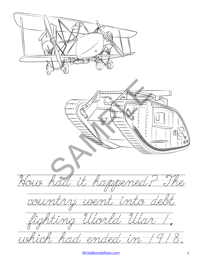 Story of the 1930s in America Coloring Book-Level C | Made By Teachers
