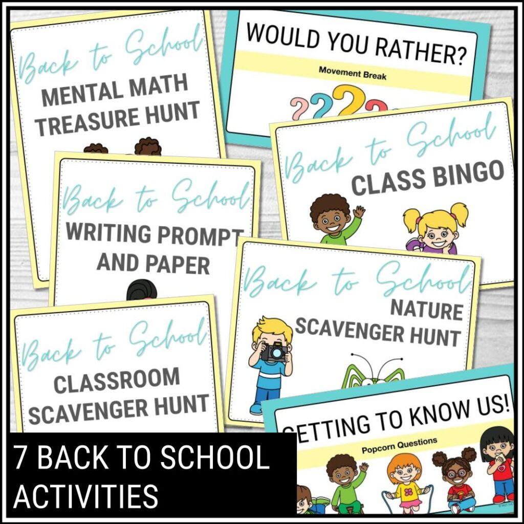 Back to School Activities BUNDLE: 7 First Week of School Activities ...