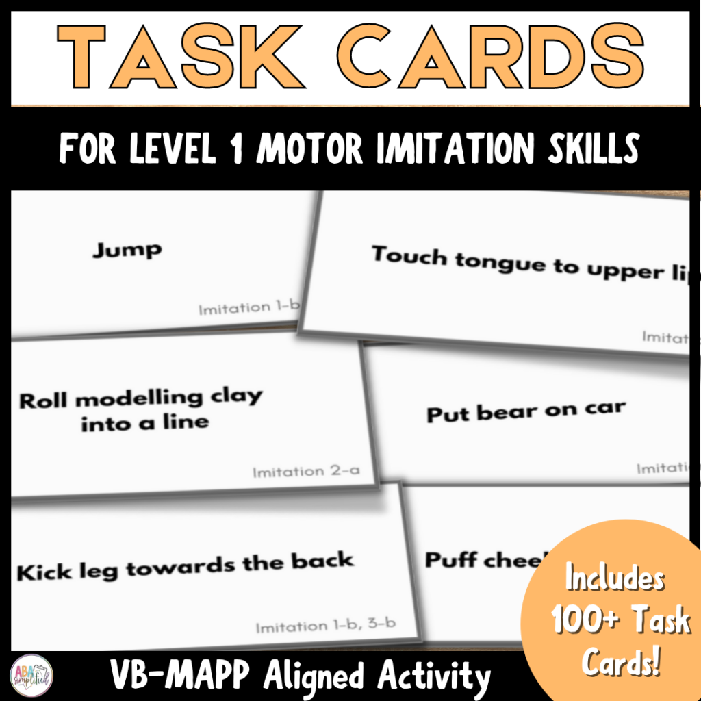 VB-MAPP Aligned Task Cards | Motor Imitation Level 1 | Made By Teachers