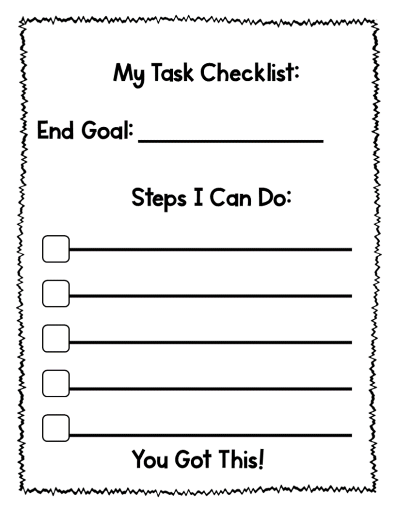 Printable Task Checklist Template for Students | Made By Teachers
