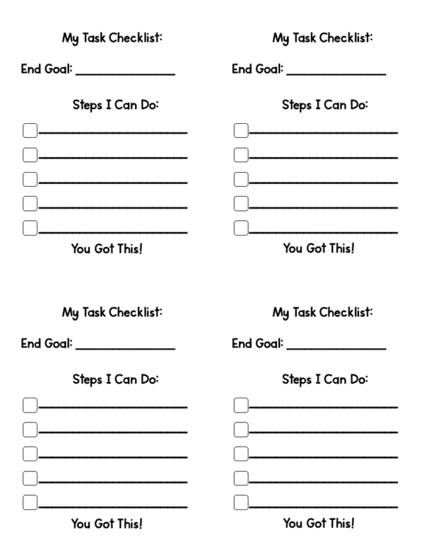 Printable Task Checklist Template for Students | Made By Teachers