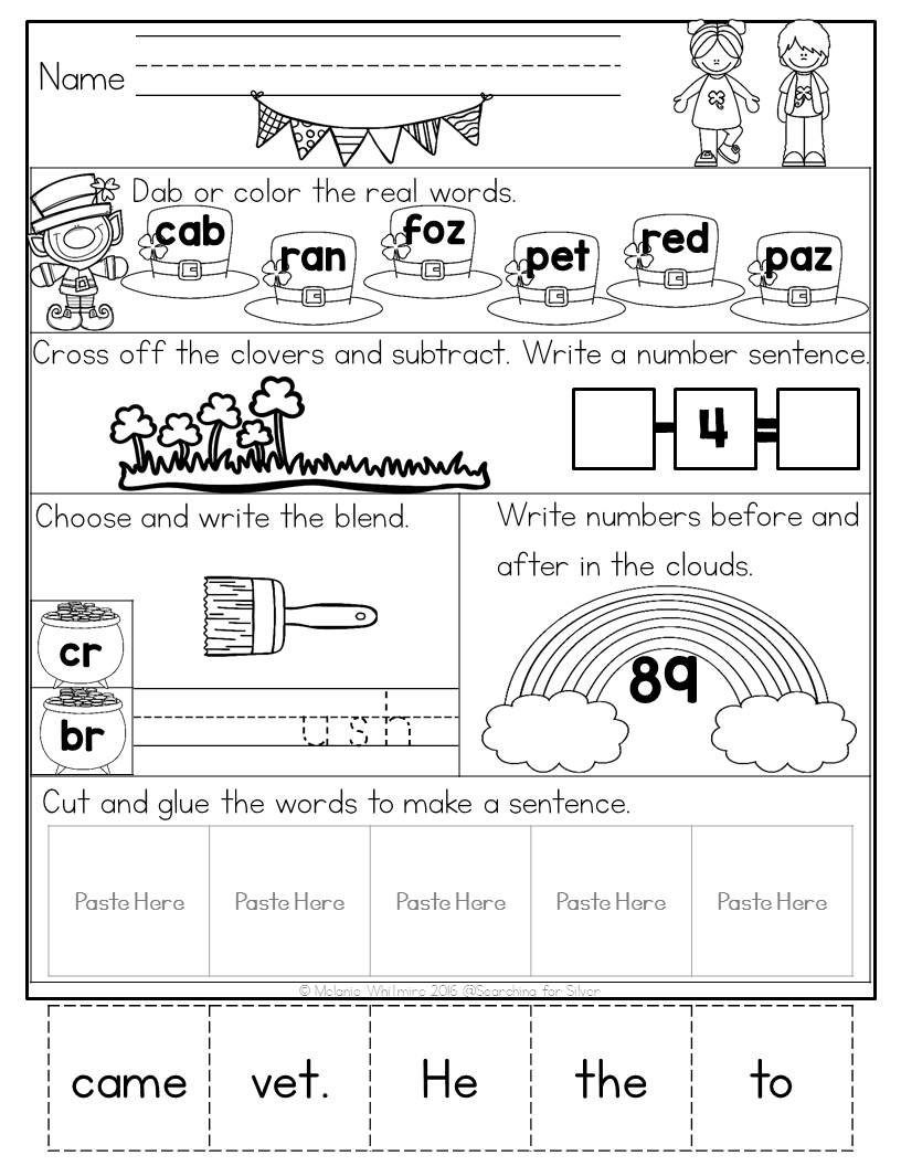 March Morning Work {Kindergarten} | Made By Teachers