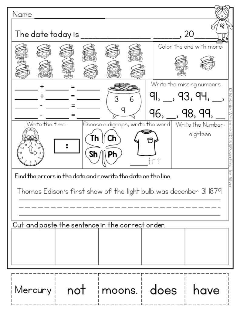 March Morning Work {1st Grade} | Made By Teachers