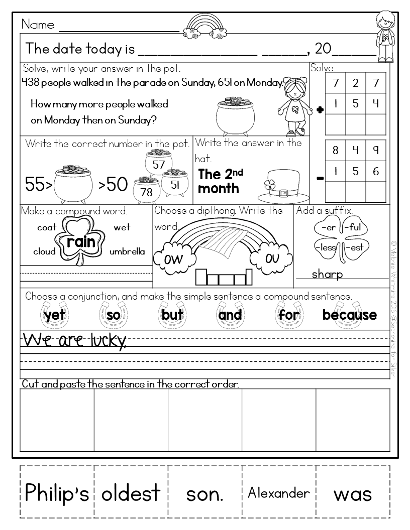 March Morning Work {2nd Grade} | Made By Teachers