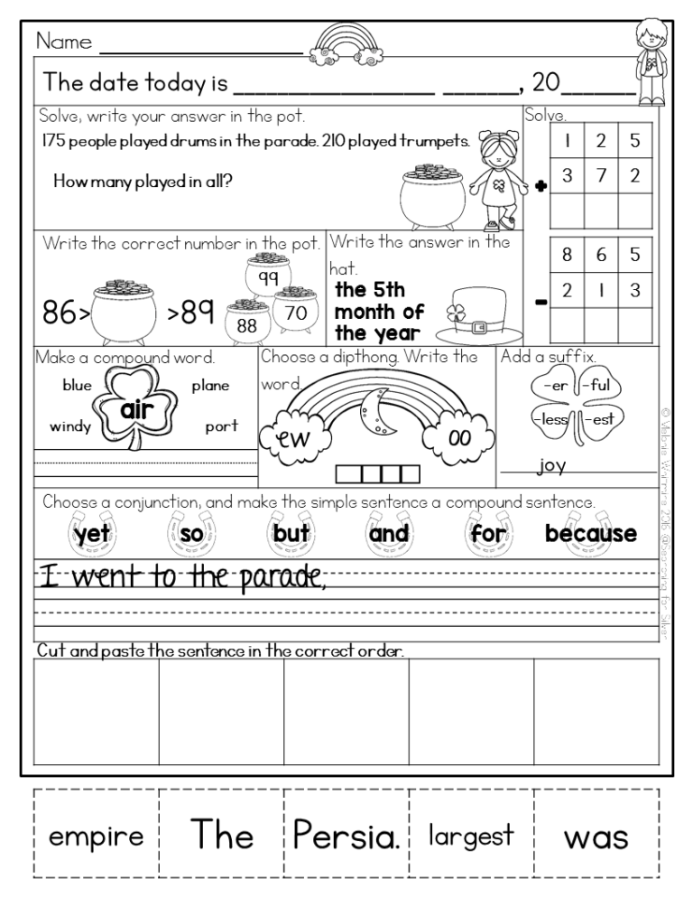 March Morning Work {2nd Grade} | Made By Teachers