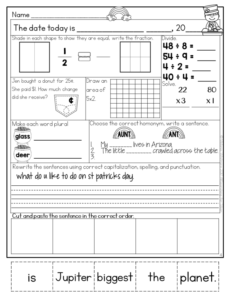 March Morning Work {3rd Grade} | Made By Teachers
