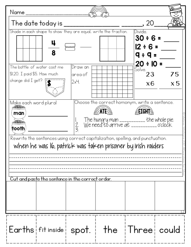 March Morning Work {3rd Grade} | Made By Teachers