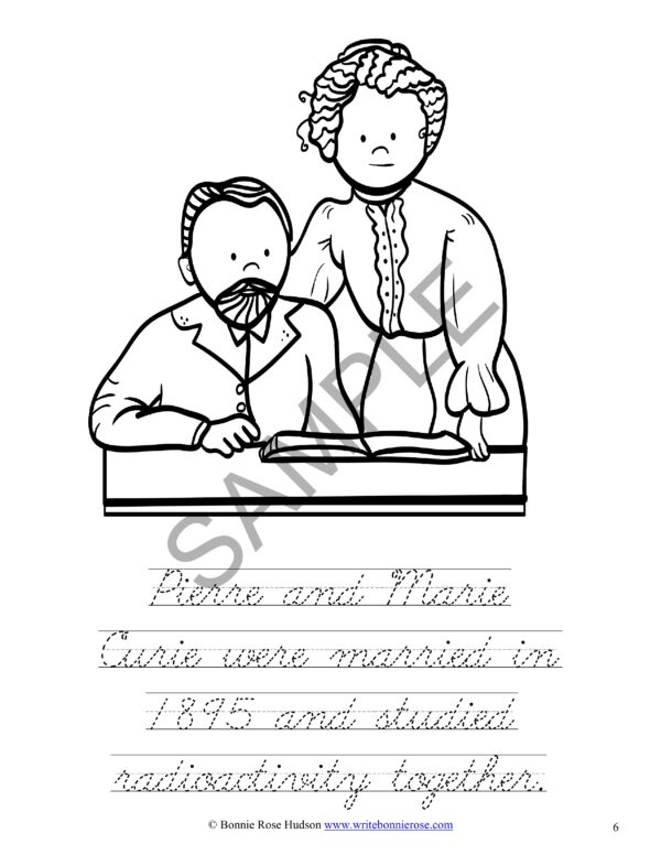 Marie and Pierre Curie Coloring Book-Level C | Made By Teachers