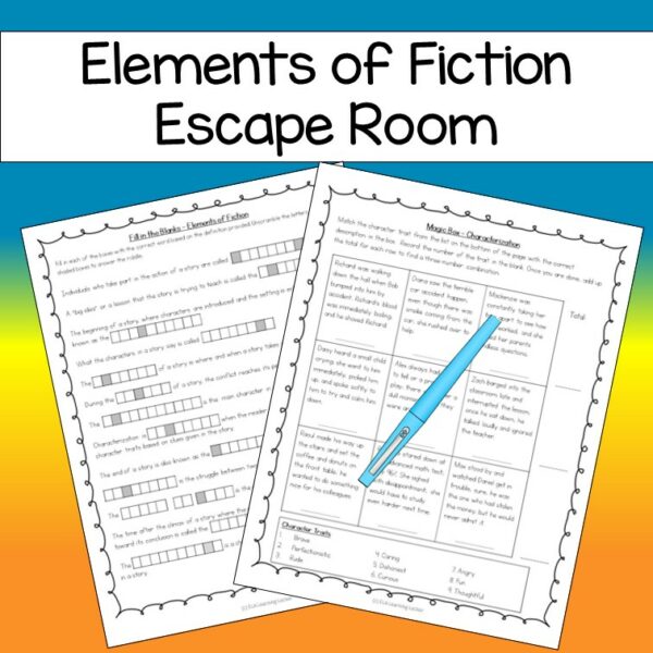 Elements of Fiction Escape Room | Made By Teachers