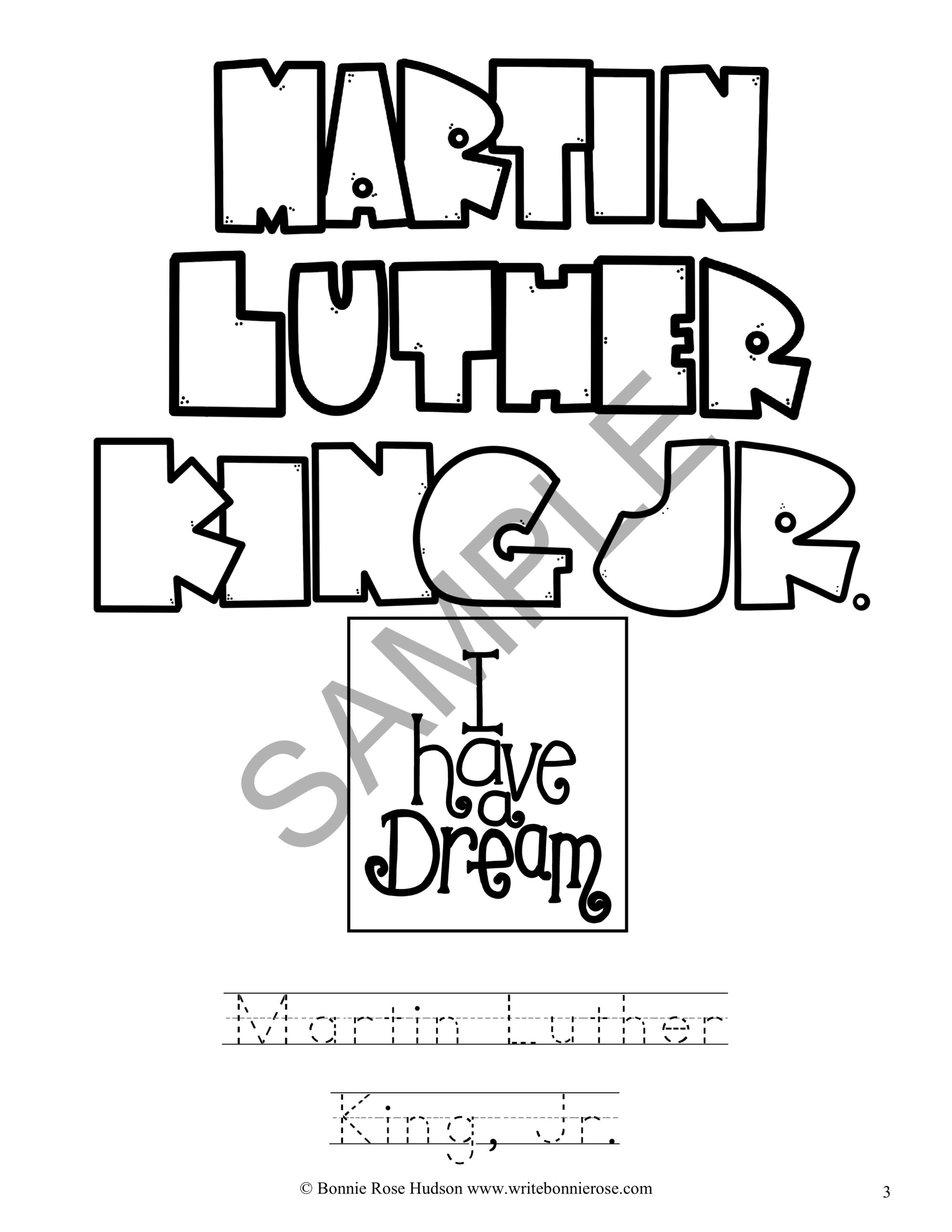 Martin Luther King, Jr. Coloring Book-Level A | Made By Teachers
