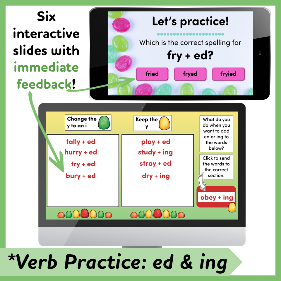 The y to i Rule - Google Slides Presentation Spelling Lesson | Made By ...