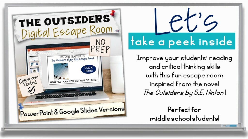 The Outsiders Escape Room - PowerPoint and Google Slides Versions ...