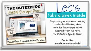 The Outsiders Escape Room - PowerPoint and Google Slides Versions ...