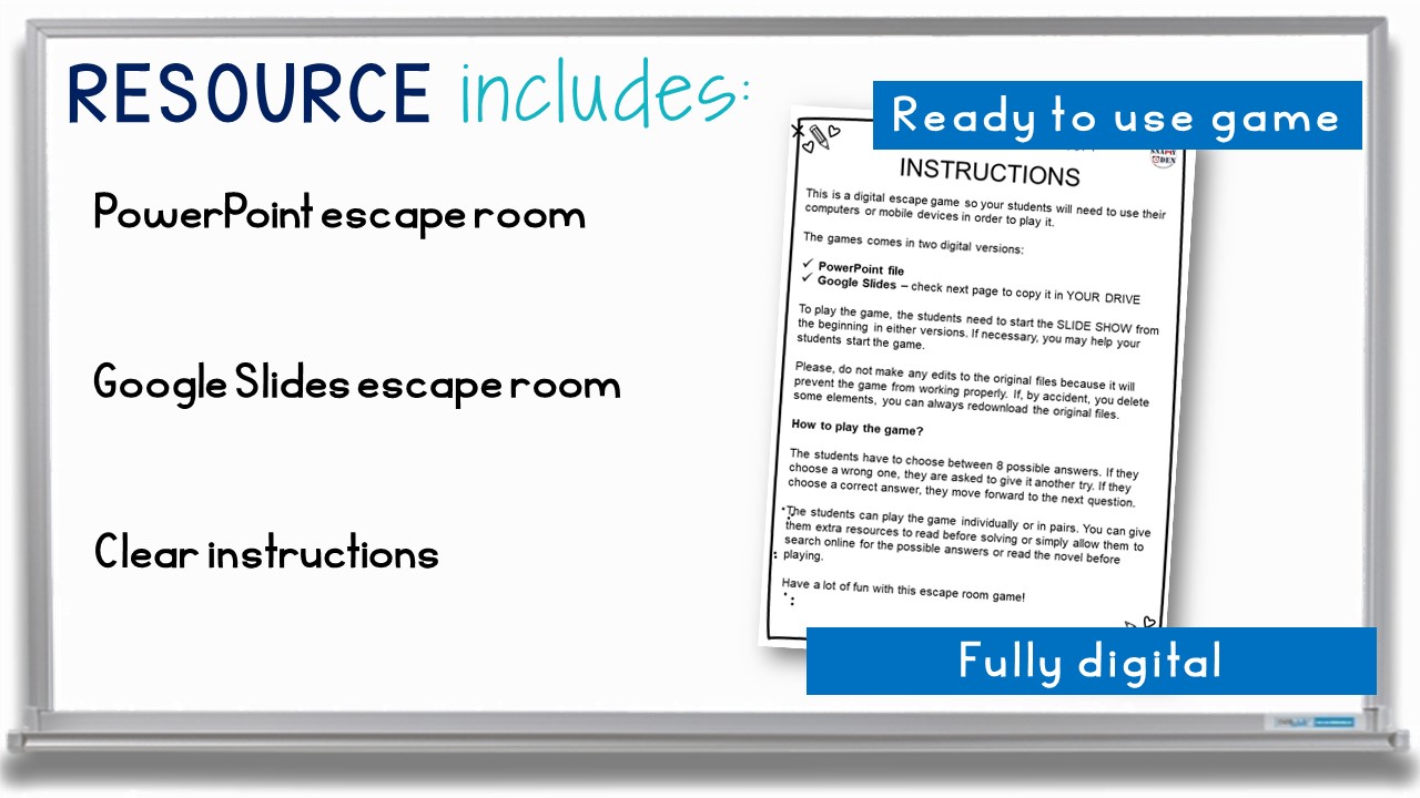 The Outsiders Escape Room - PowerPoint and Google Slides Versions ...