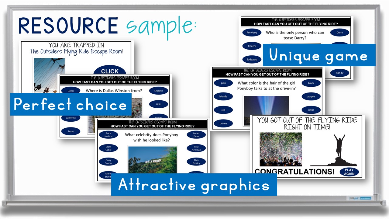 The Outsiders Escape Room - PowerPoint and Google Slides Versions ...