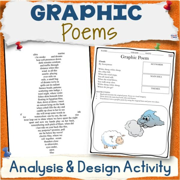 Graphic Poems Activities - Poetry Analysis and Writing Worksheets ...
