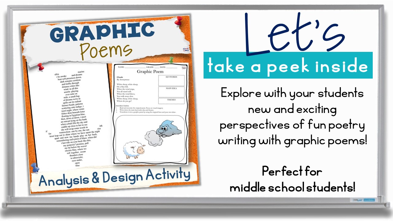 Graphic Poems Activities - Poetry Analysis and Writing Worksheets ...