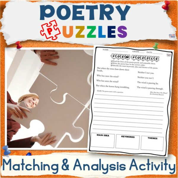 Poetry Activities - Puzzles Worksheets - Poem Reading and Analysis ...