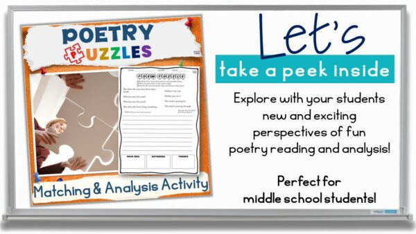 Poetry Activities - Puzzles Worksheets - Poem Reading and Analysis ...