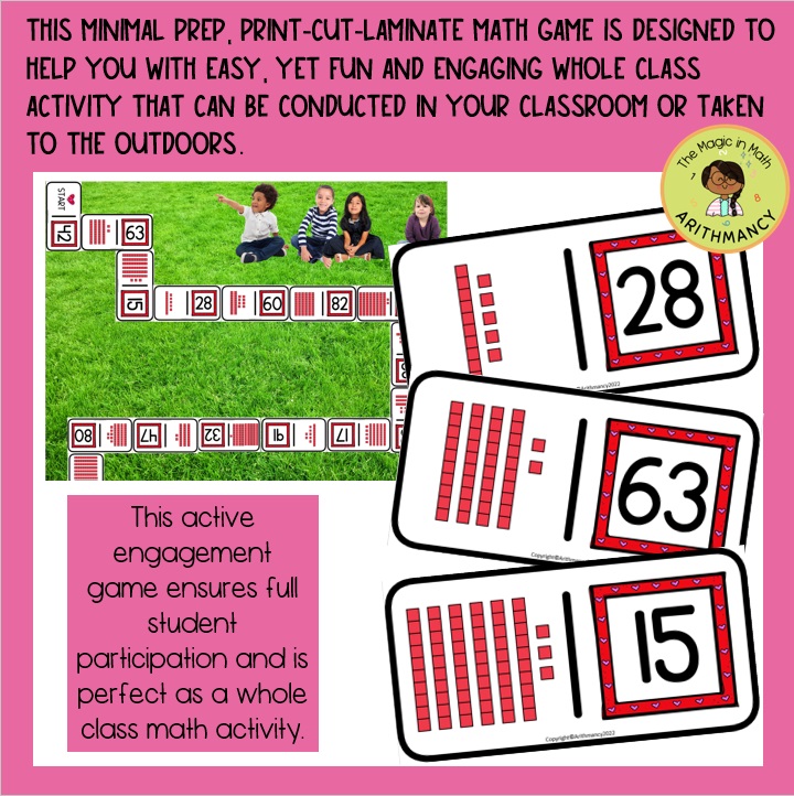Place Value Dominoes Game Tens and Ones Numbers to 100 Math Center ...
