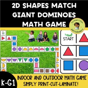 2D Shapes Dominoes Game Whole Class Activity Review Activity | Made By ...