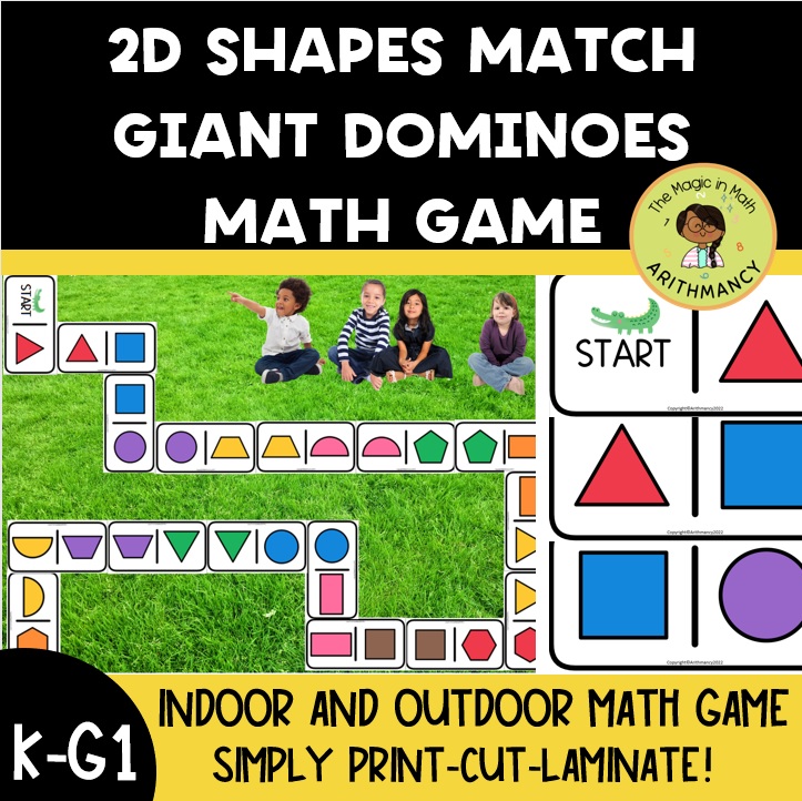 2D Shapes Dominoes Game Whole Class Activity Review Activity | Made By ...