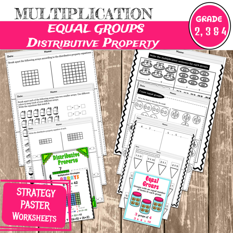 Distributive Property with Arrays & Equal Groups Multiplication ...